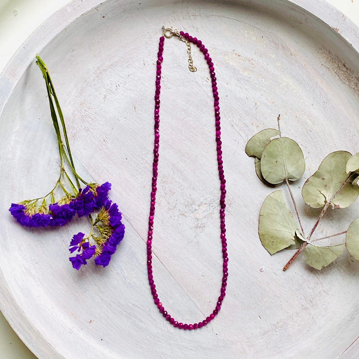 Micro Bead Necklace - Ruby – Nature's Magick